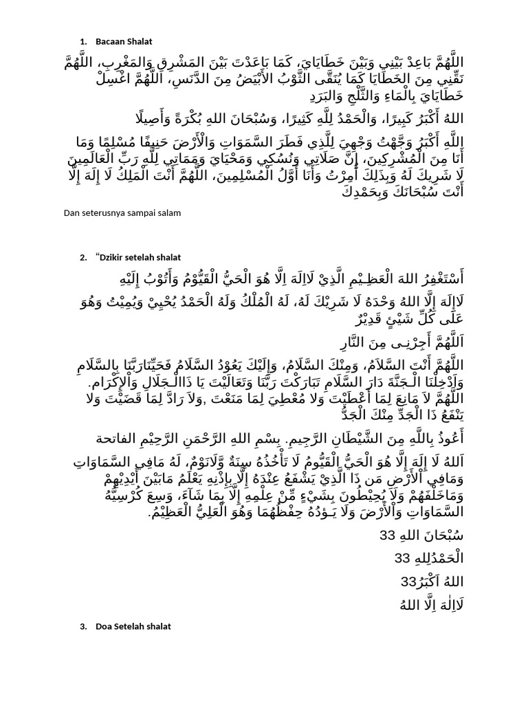 Kumpulan Doa Doa | PDF