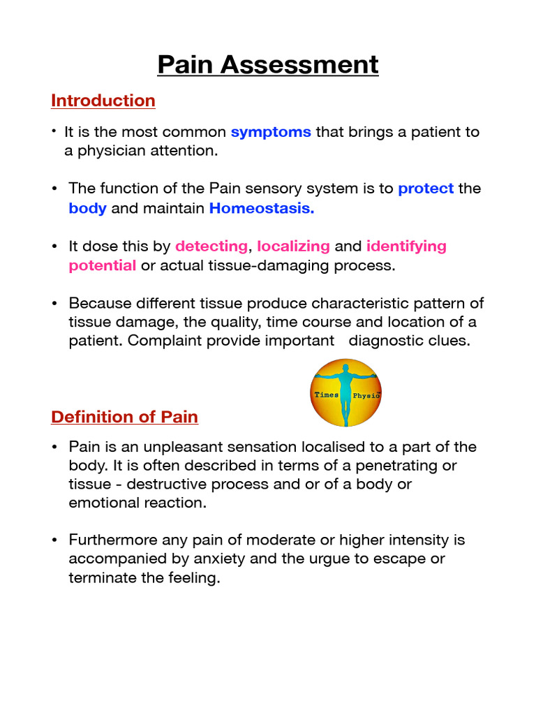 Comprehensive Pain Assessment Guide | PDF | Pain | Diseases And Disorders