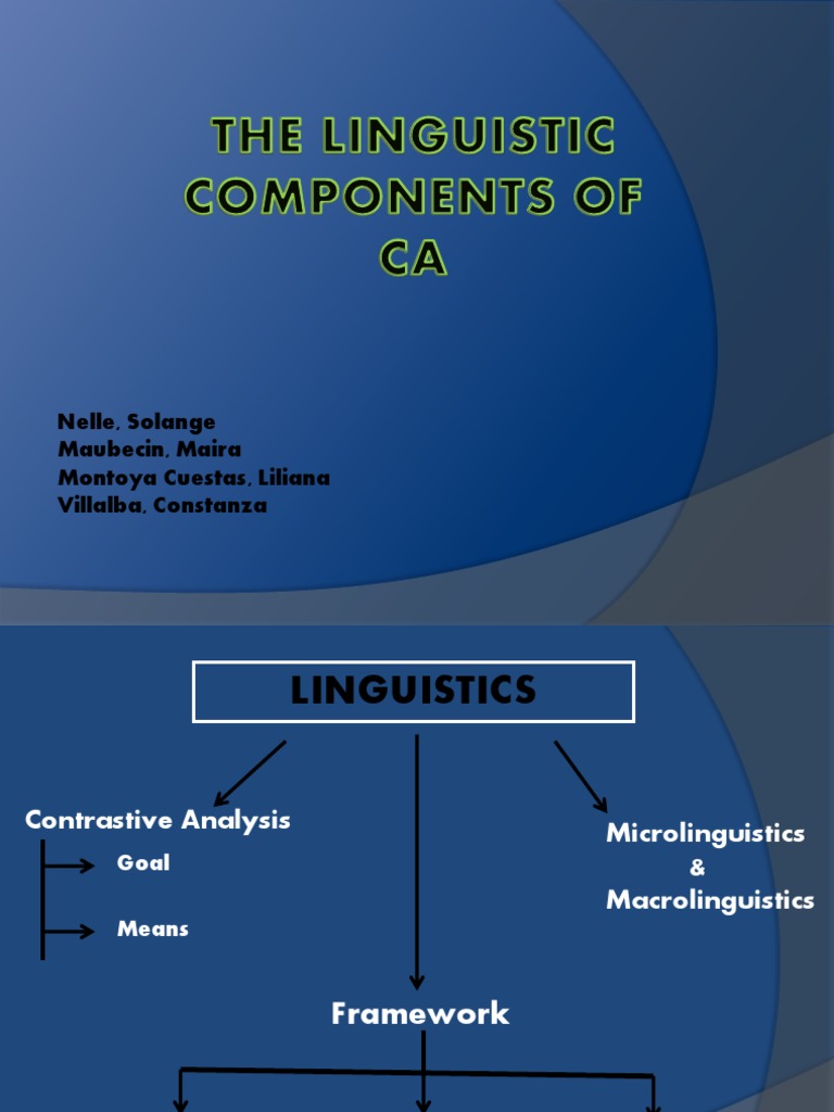 The Linguistic Components of CA | PDF | Grammatical Number | Linguistics