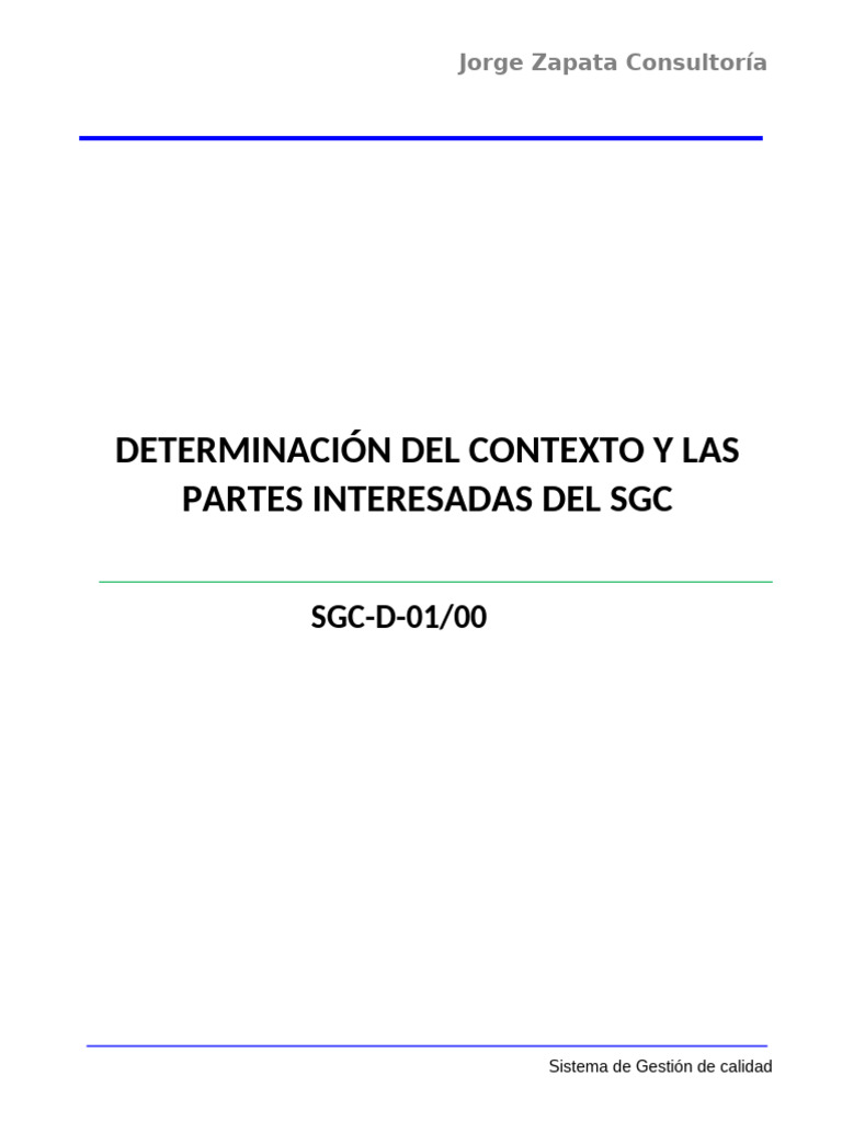 Análisis del Contexto en SGC JZ Consultoría | PDF | Análisis FODA ...
