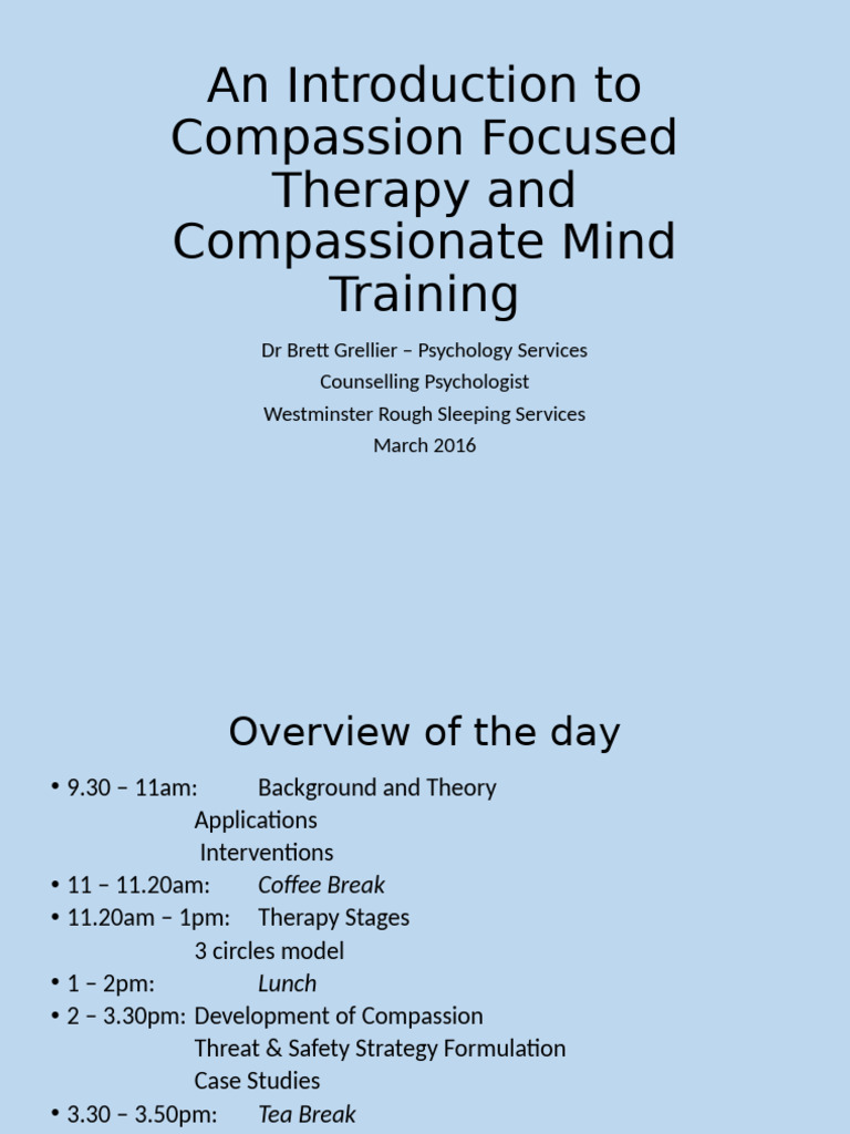 Understanding Compassion Focused Therapy | PDF | Compassion | Mindfulness