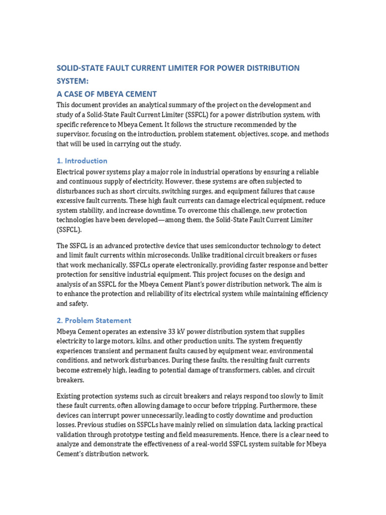 SSFCL Project Analysis Mbeya Cement | PDF | Reliability Engineering ...
