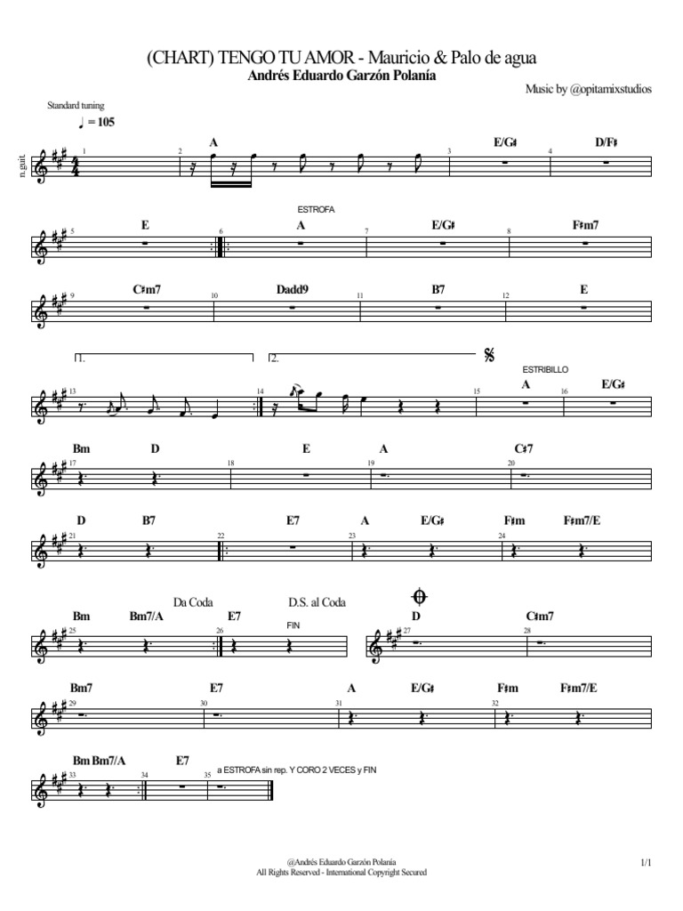 Tengo Tu Amor - CHART | PDF