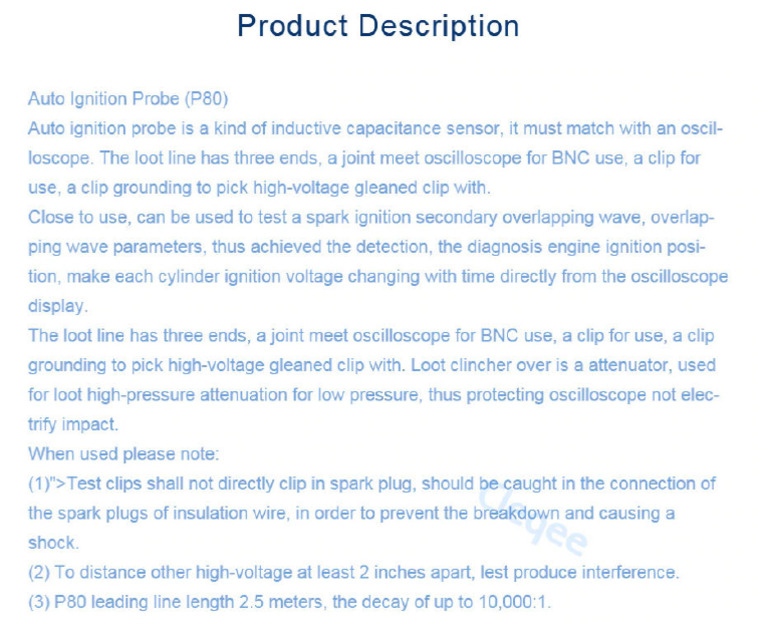 Auto Ignition Probe P80 | PDF