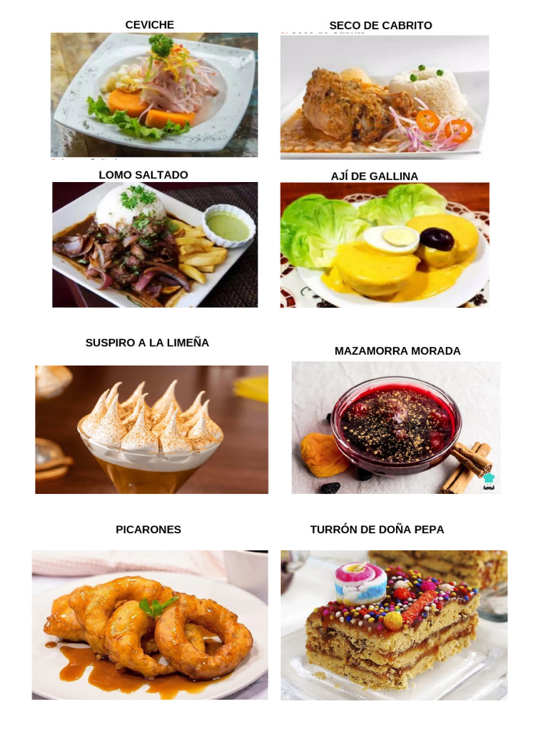 Platos Tipicos Costa Sierra Selva Peces | PDF