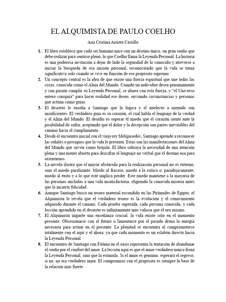 El Alquimista de Paulo Coelho | PDF
