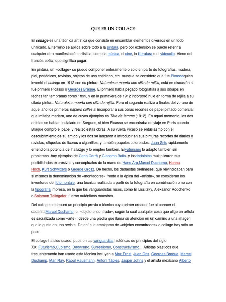 Que Es Un Collage | PDF | Collage | Artes (general)