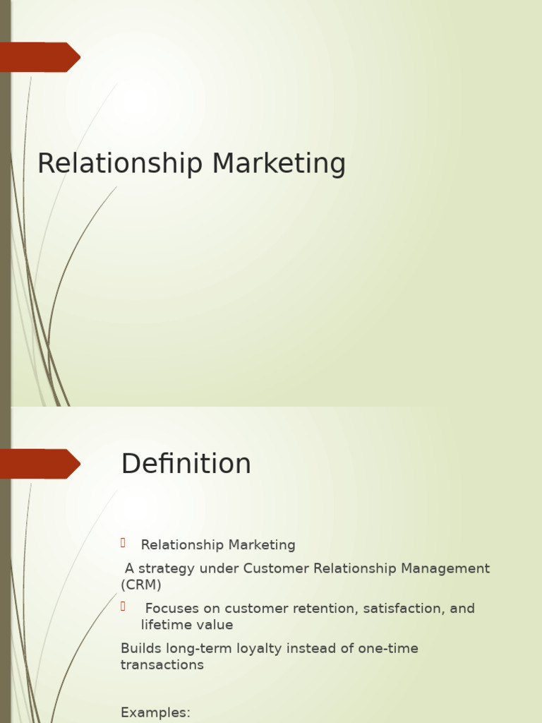 Relationship Marketing Presentation | PDF