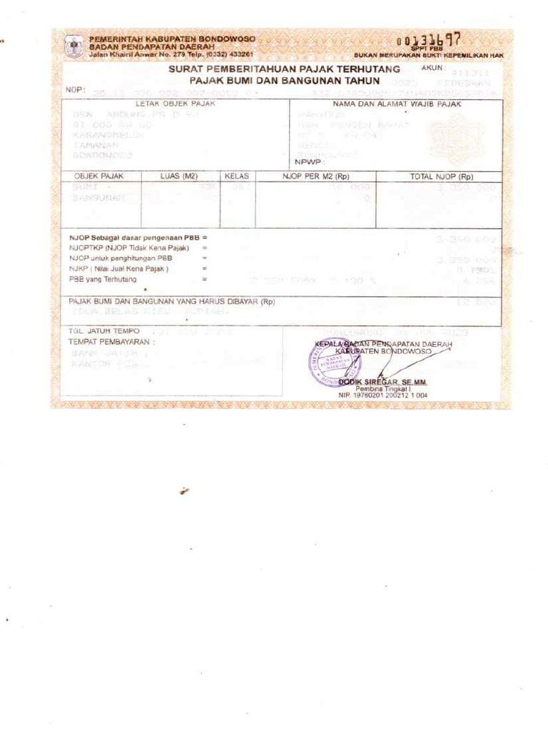 SPPT Andung | PDF