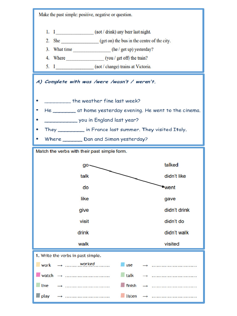2b Execises Simple Past Tense and Present Perfect | PDF