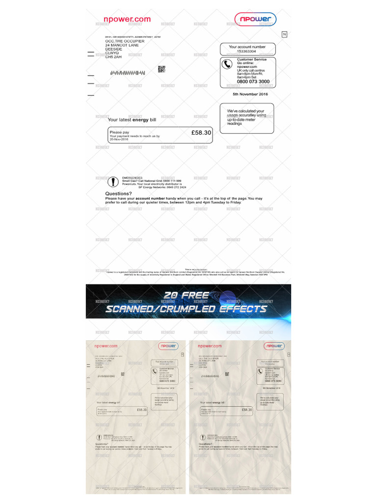 Npower (Uk) Utility Bills | PDF