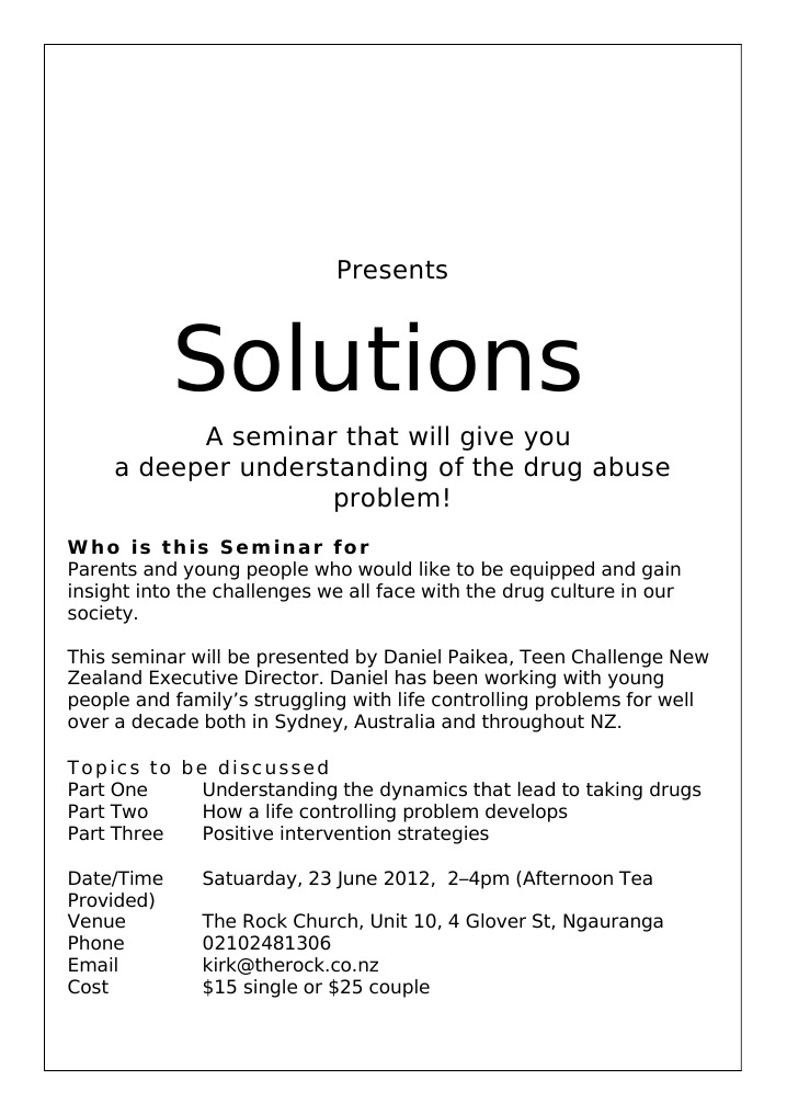 Drug Abuse Seminar for Parents & Youth | PDF | Lifestyle