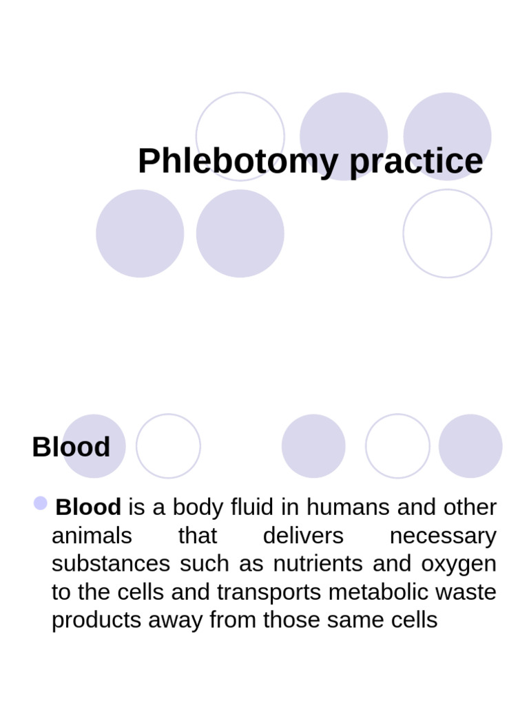 Phlebotomy Techniques and Best Practices | PDF | Edema | Medical ...