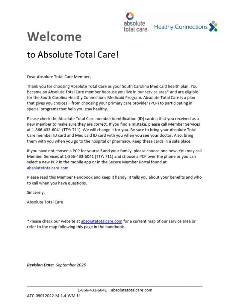 Absolute Total Care Member Handbook | PDF | Surgery | Physician
