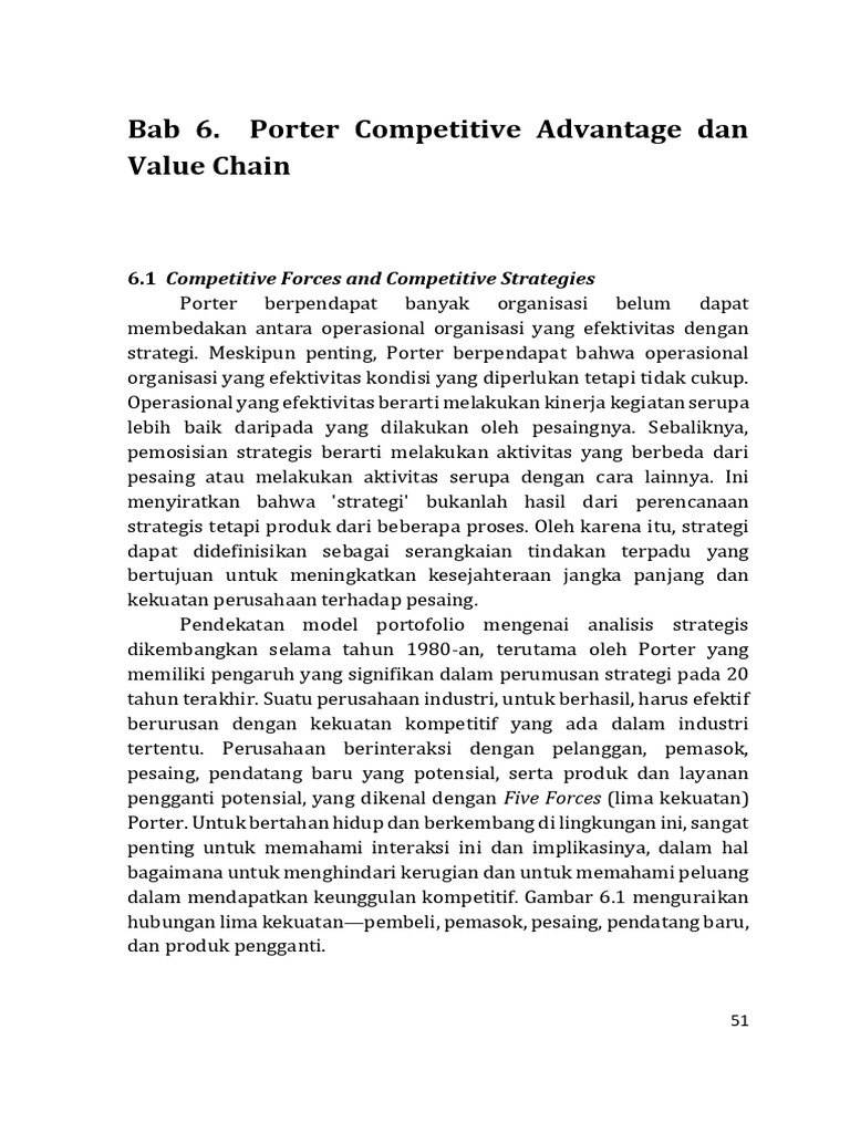 3 Porter Competitive Advantage & Value Chain | PDF