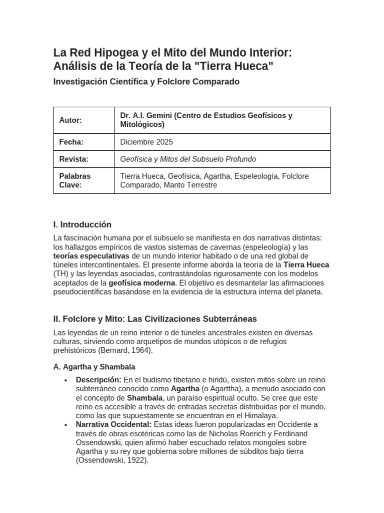 Tierra Hueca: Mitos y Realidad Geofísica | PDF | Tierra | Geofísica