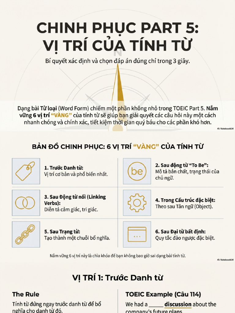 TOEIC Part 5 6 Vị Trí Vàng Tính Từ | PDF