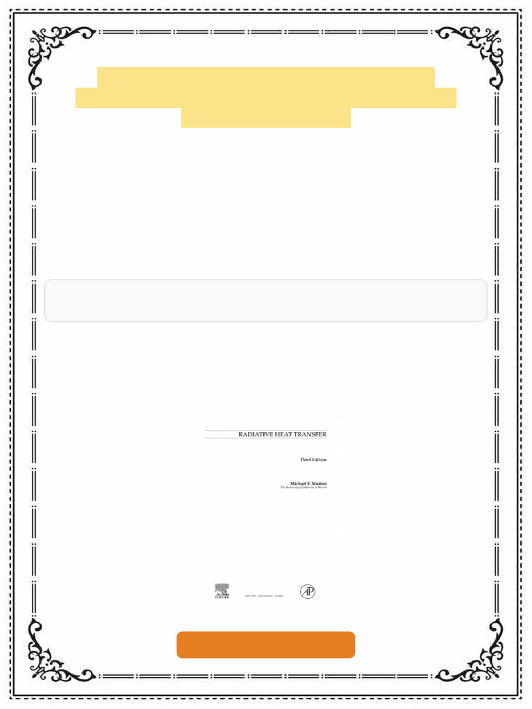 Radiative Heat Transfer Third Edition Michael F. Modest ebook new ...