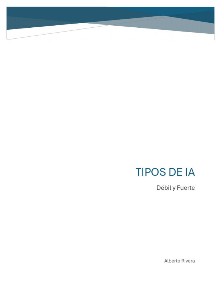 Comparativa de IA Débil y Fuerte | PDF | Inteligencia artificial ...