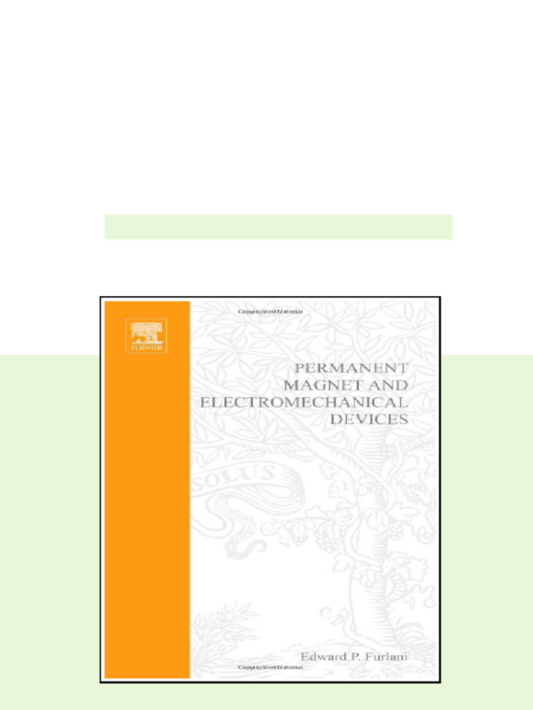 Permanent Magnet Electromechanical Devices Materials Analysis and ...