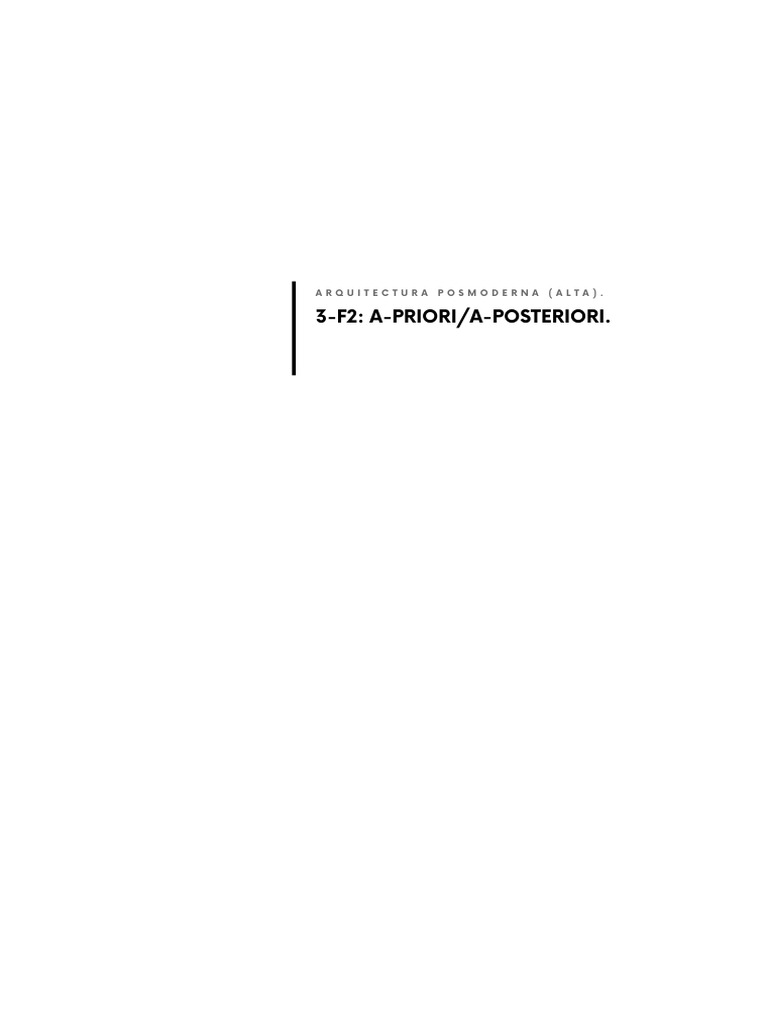 3-F2 a-Prioria-Posteriori Arquitectura Posmoderna (Alta) | PDF ...