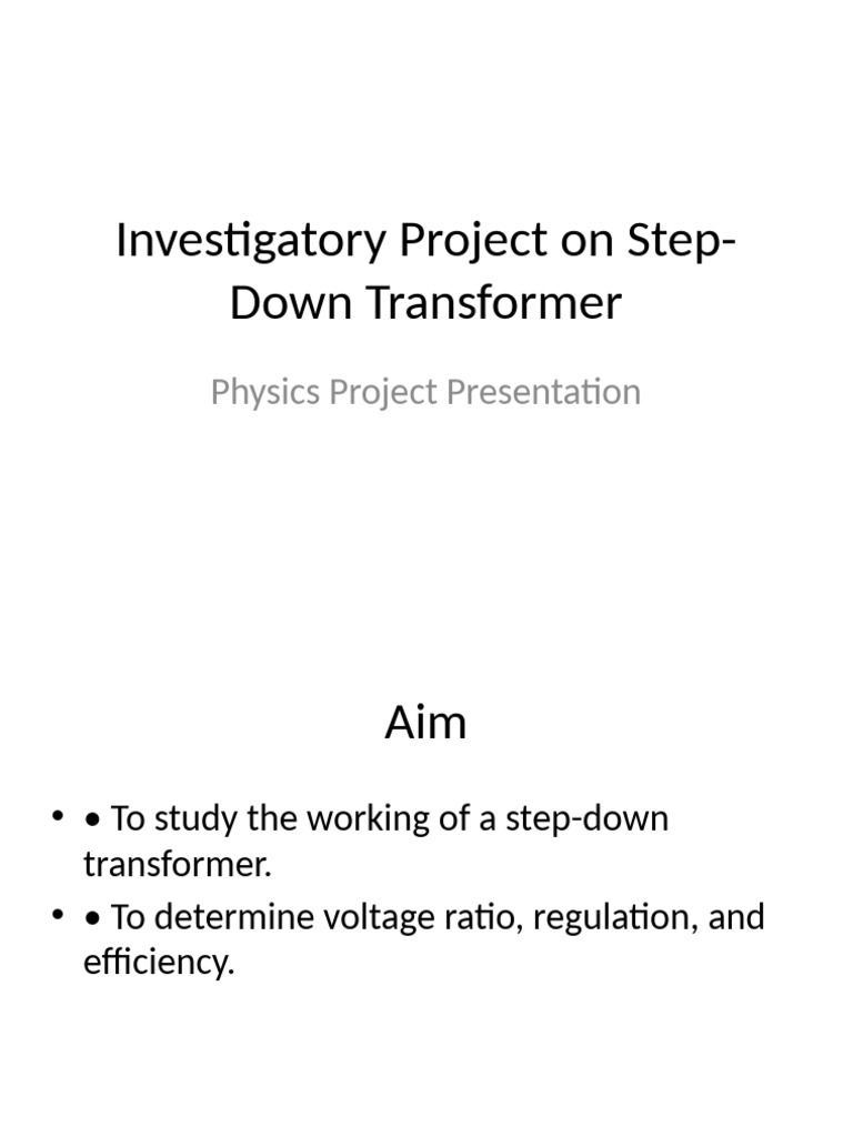Step-Down Transformer Project Guide | PDF
