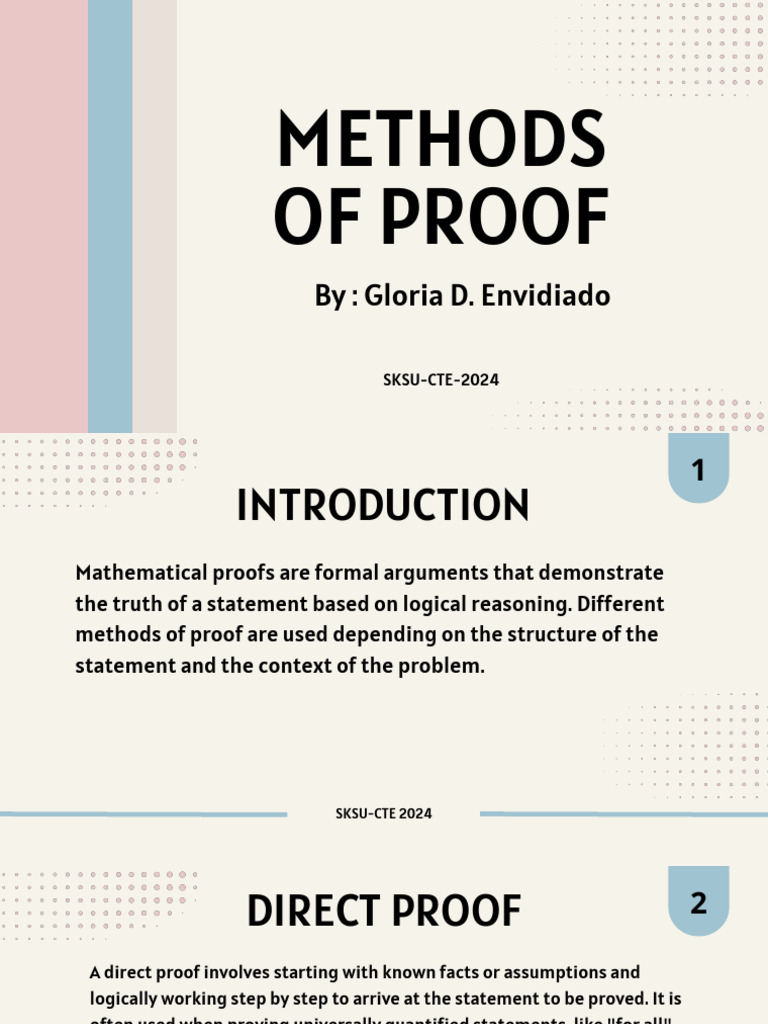 Methods Of Proof Pdf