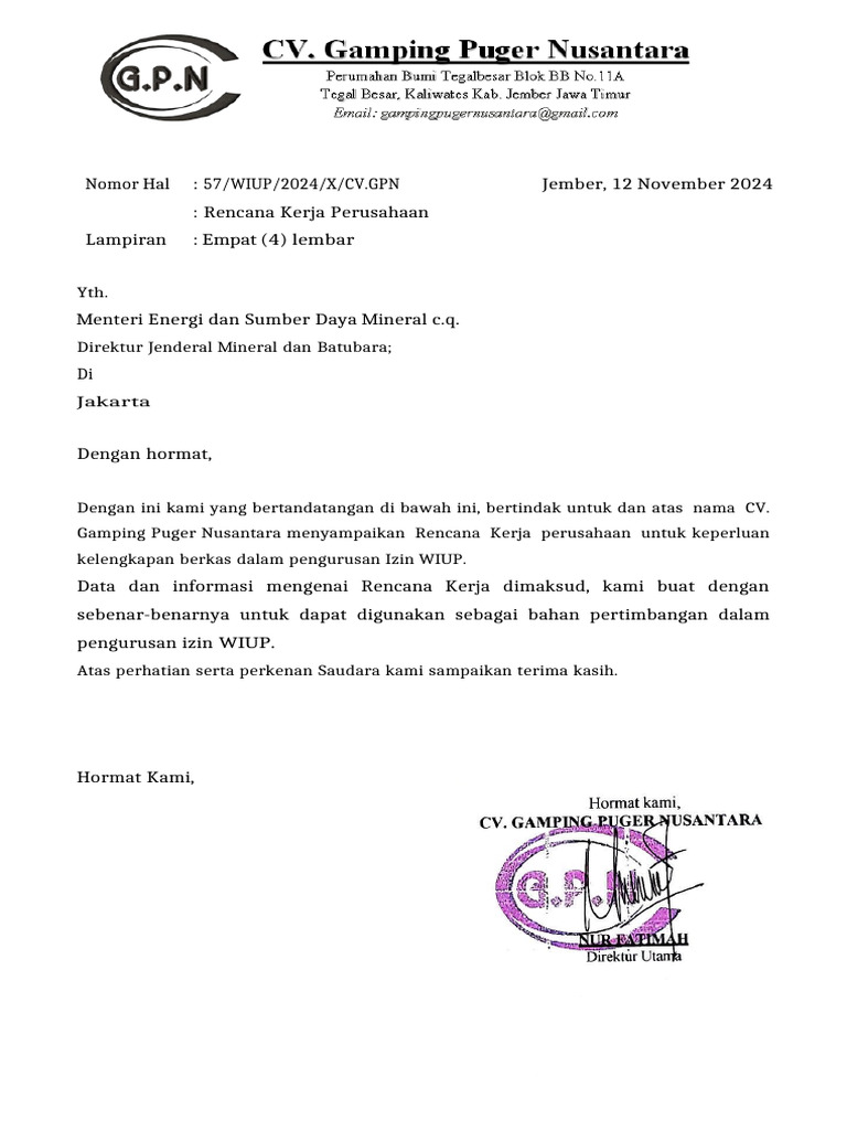 Template WIUP Perencanaan | PDF