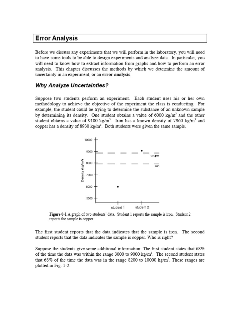 Error Analysis | PDF | Significant Figures | Observational Error