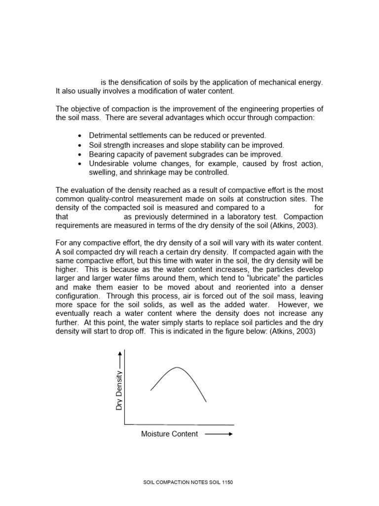 Soil Compaction Notes SOIL 1150 - Blank | PDF | Horticulture | Natural ...