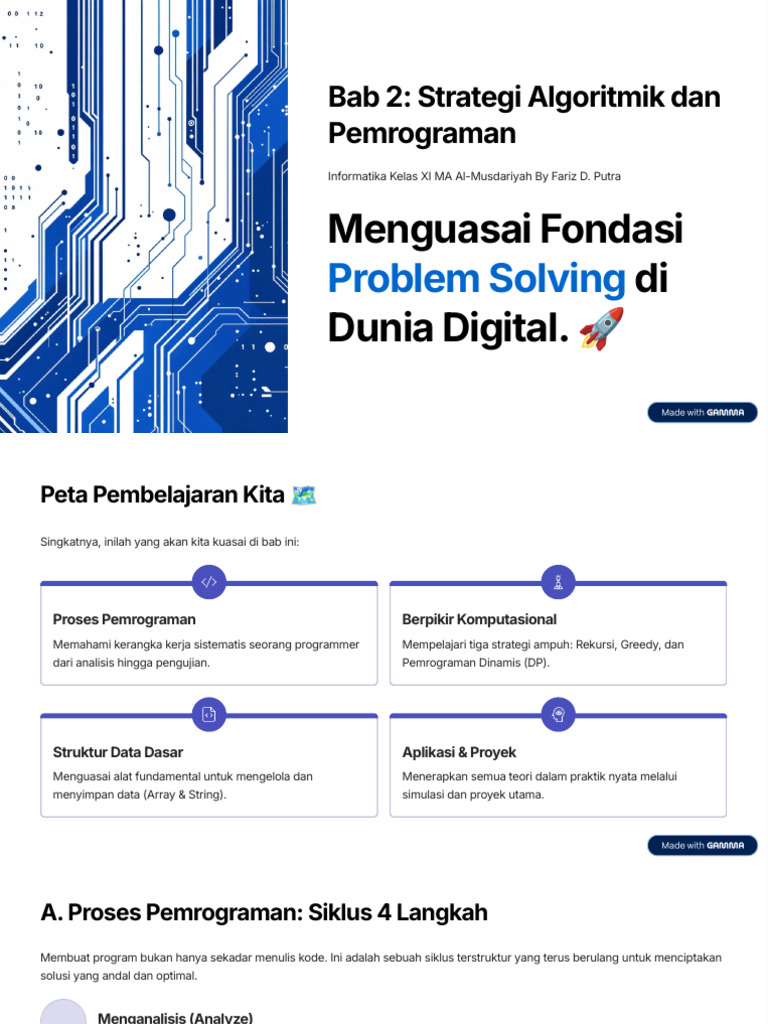Bab 2 Strategi Algoritmik Dan Pemrograman | PDF