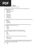 ORE Part 1 Exam Sample Questions | PDF | Dental Implant | Dentures