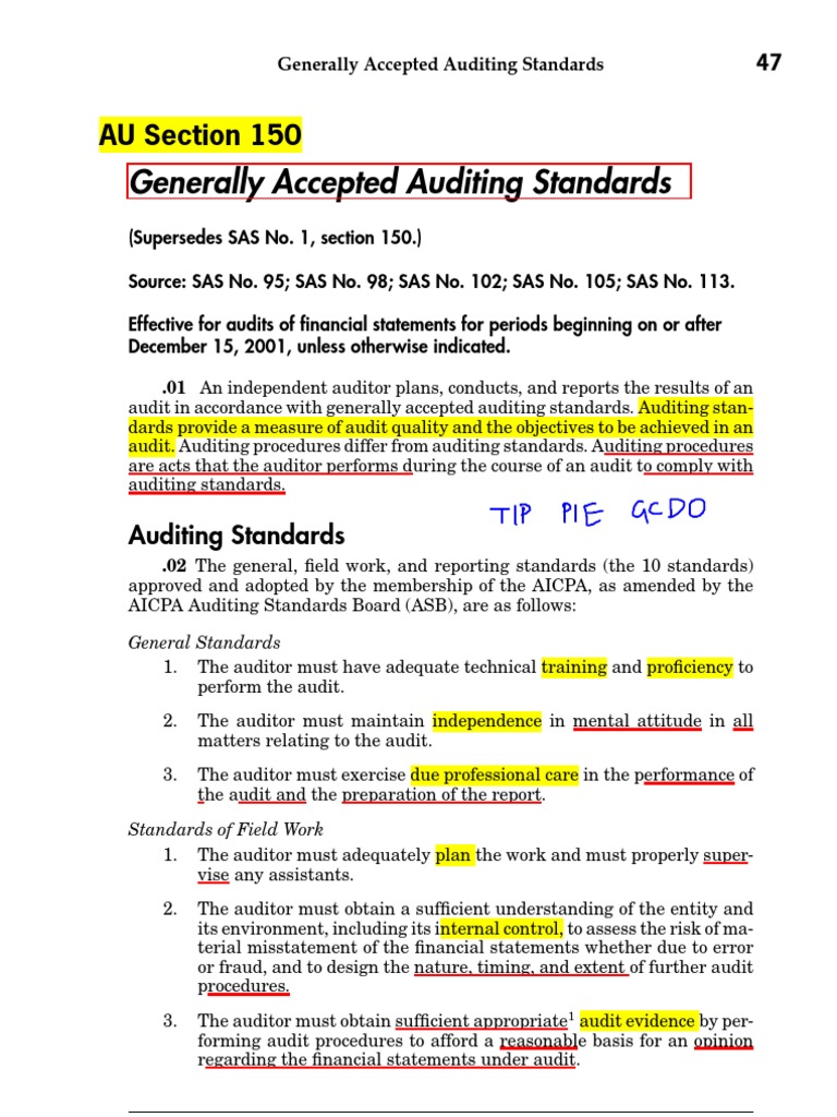 Overview of GAAS Standards | PDF