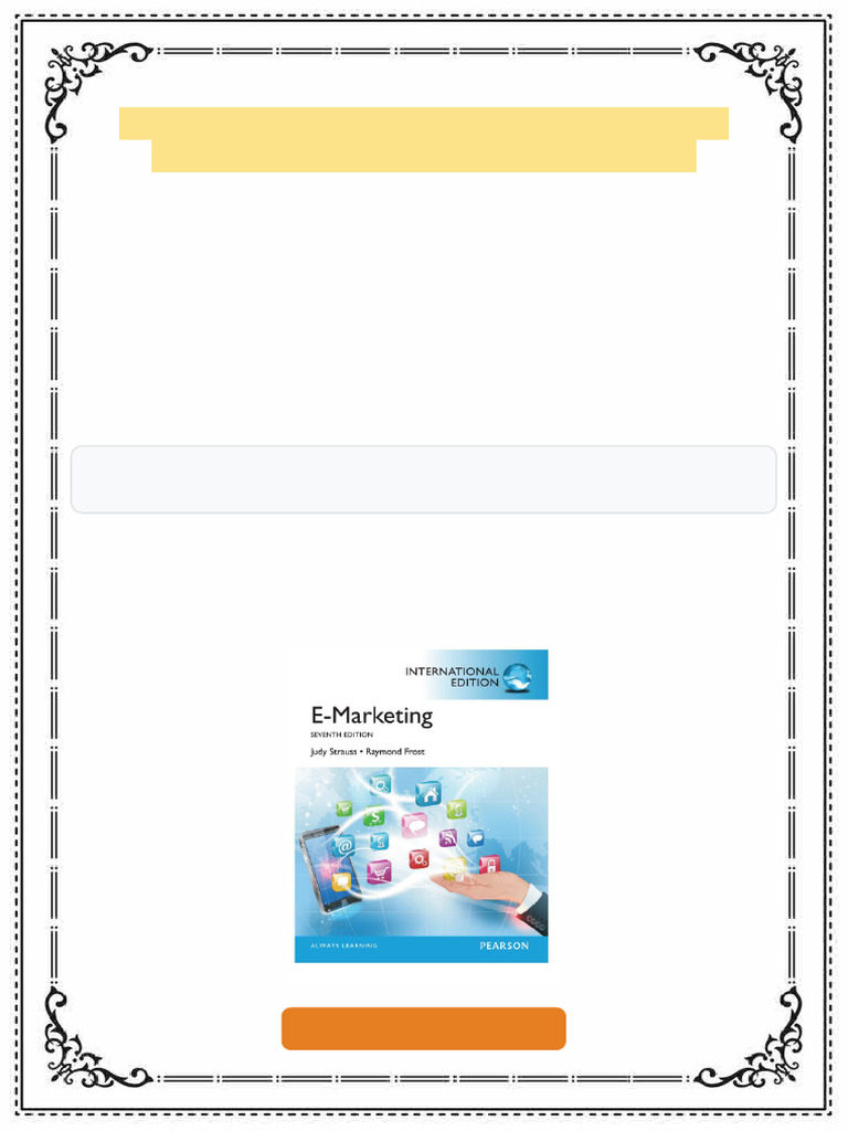 E Marketing Seventh Edition Judy Strauss Ebook Full Reading Access ...