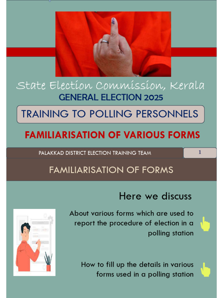 Election Forms Training Guide 2025 | PDF | Elections | Ballot