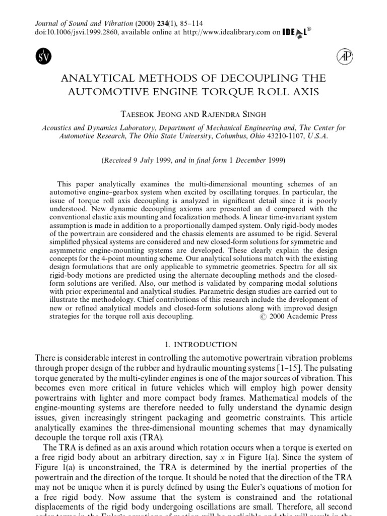 Torque Roll Axis | PDF | Normal Mode | Teaching Mathematics