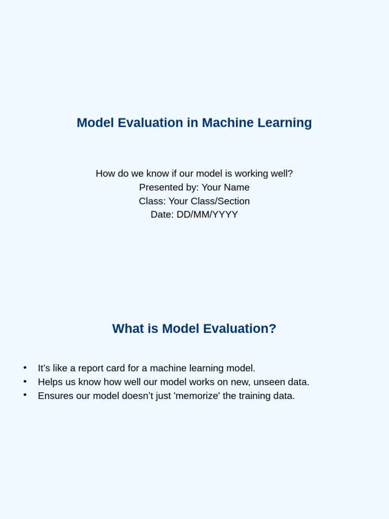 Machine Learning Model Evaluation Guide | PDF