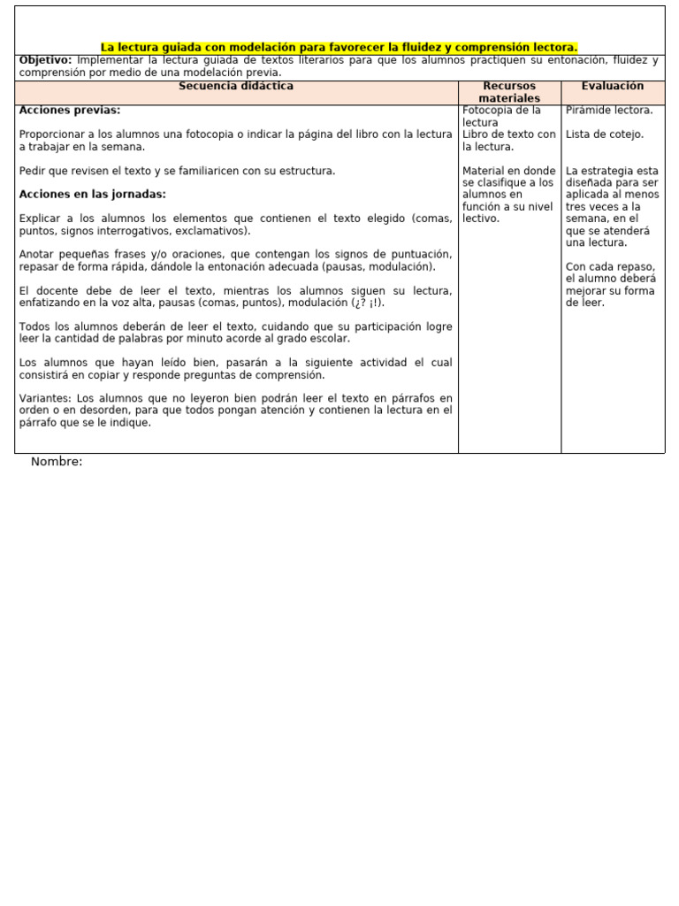 Lectura Guiada para Fluidez y Comprensión | PDF | Puntuación ...