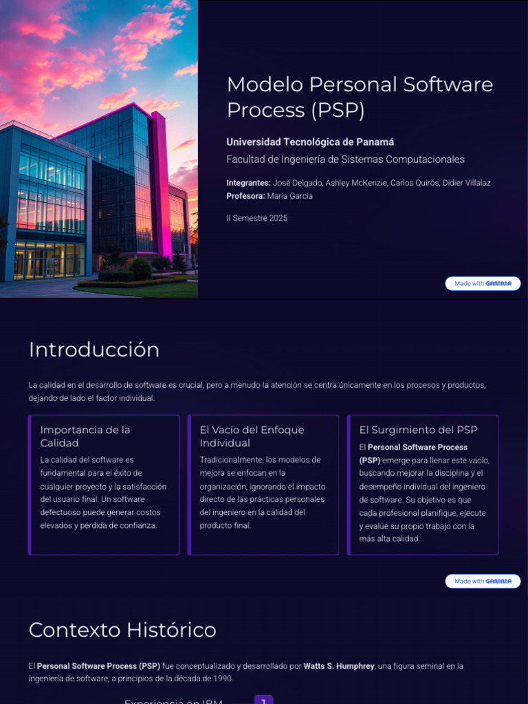 Modelo Personal Software Process PSP | PDF | Software | Ingeniería de ...