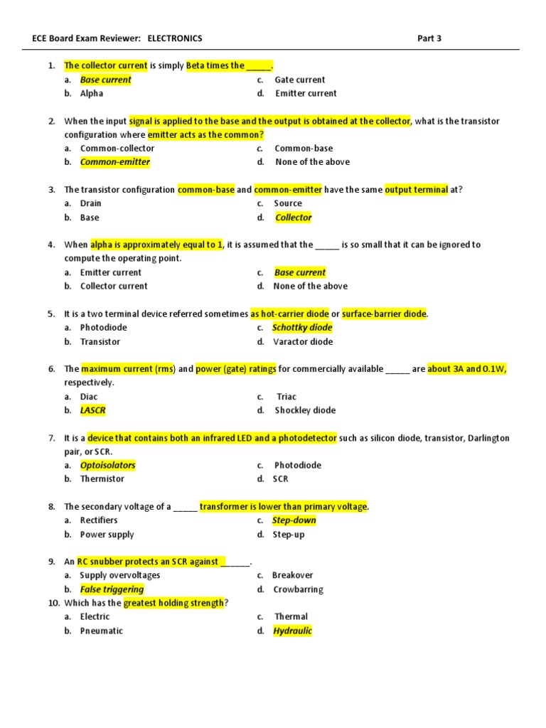 Electronics Reviewer 3 (FINAL) | PDF | Inductor | Amplifier
