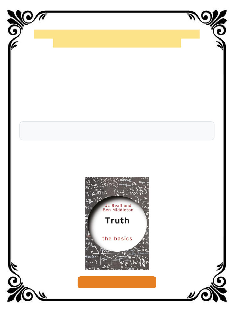 Truth: The Basics 1st Edition Beall ebook optimized epub/pdf | PDF ...