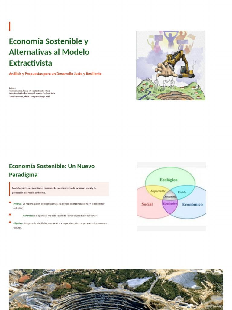 Economía Sostenible y Alternativas Al Modelo Extractivista | PDF ...