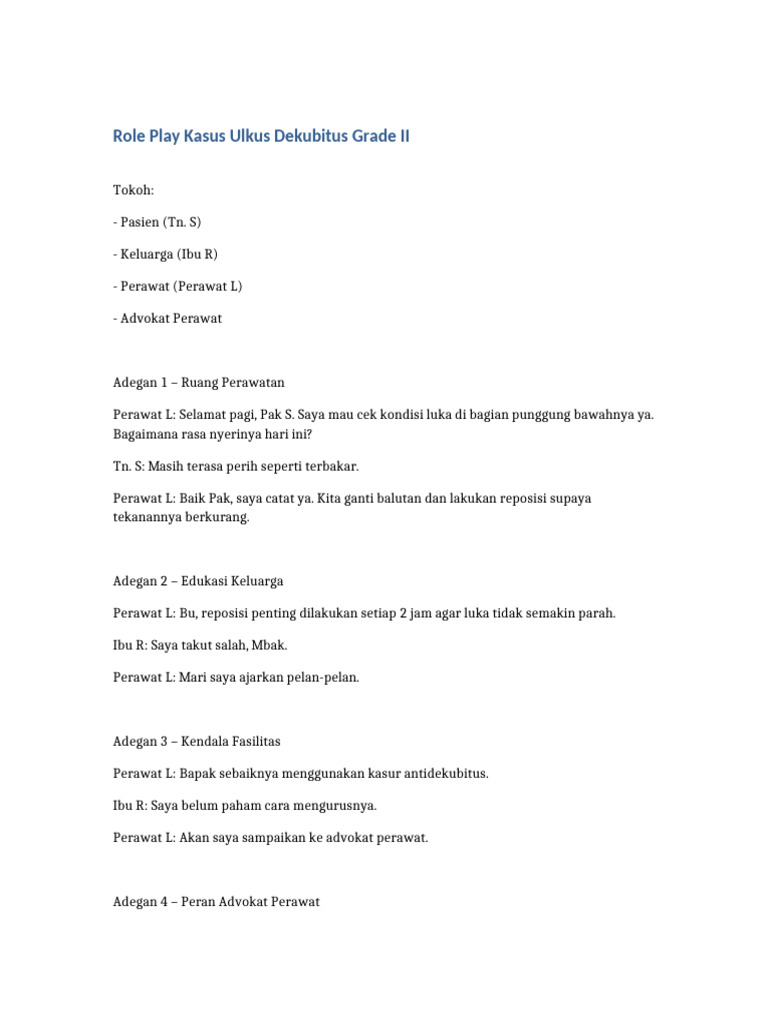 Penanganan Ulkus Dekubitus Grade II | PDF