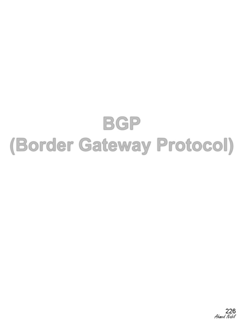 BGP (Border Gateway Protocol) | PDF | Router (Computing) | Routing