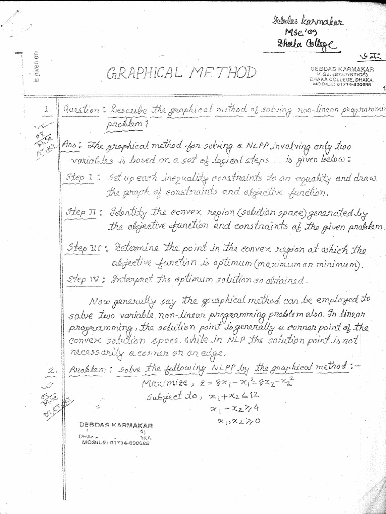 Graphical Method | PDF