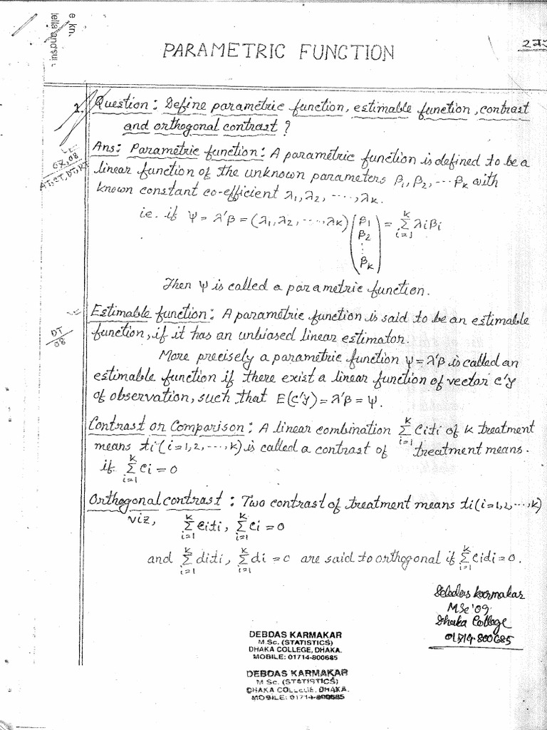 Parametric Function | PDF