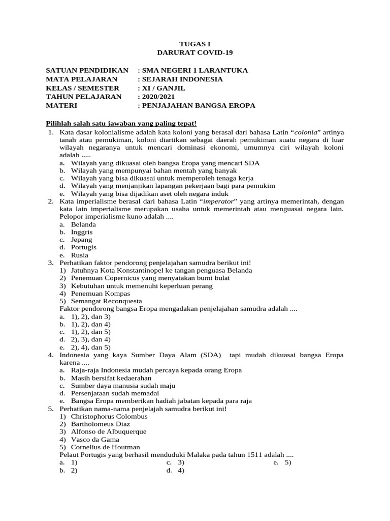 2. Tugas Si Kls Xi Ms, Bhs | PDF