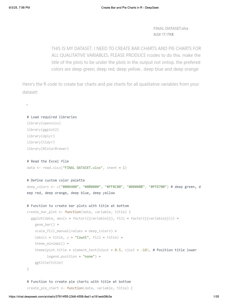 R Code for Bar and Pie Charts | PDF | Pie Chart | Computing