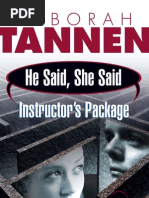 Tannen's Gender Language Contrasts | PDF | Human Communication ...
