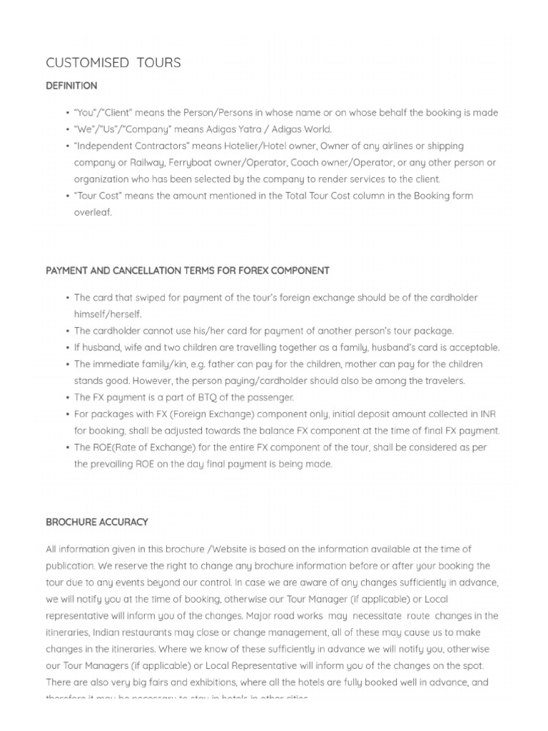 Customized Tours | PDF